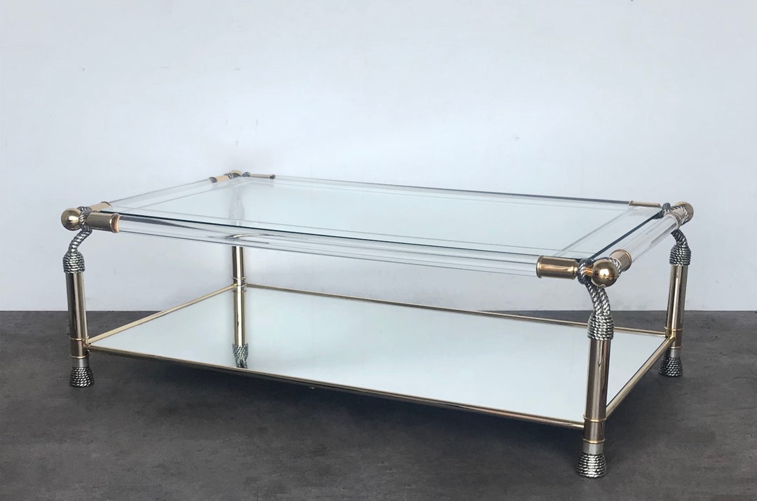 Rare 'meubles Curvasa' Hollywood Regency Style Sculptural Lucite and ...