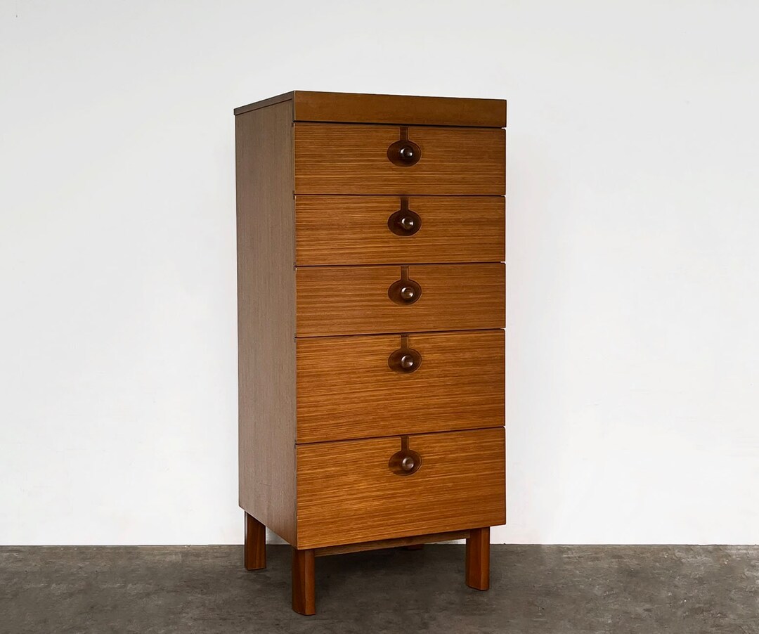 Rare Mid Century Teak Tallboy Chest of Drawers by Nathan - Etsy UK