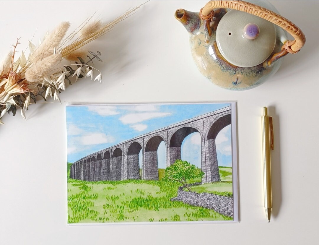 Ribblehead Viaduct Greetings Card /blank Card/landscape Art/7x5/a5 ...