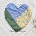 Vintage Heart Patchwork Quilt, Pastel Tone Love Heart Quilt, 84 X 82 ...