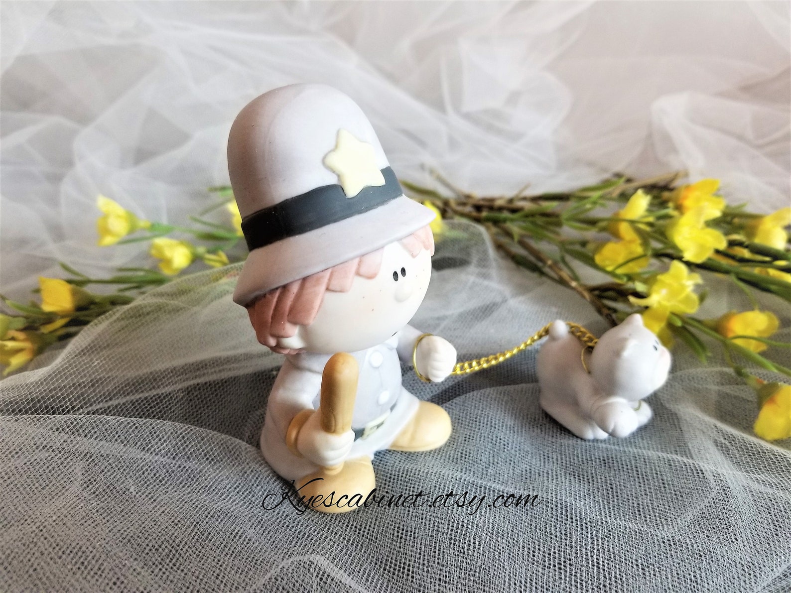 Bumpkins Figurines by Fabrizio police Officer With Dog, Cop Figurine ...