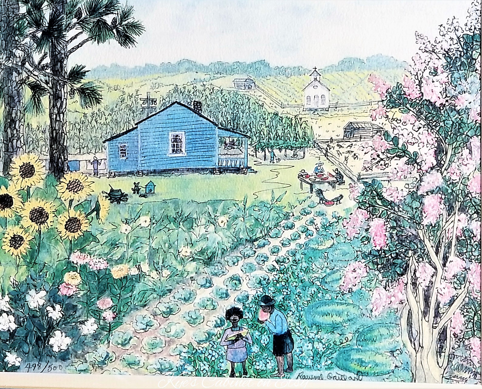 Samuel Ravenel Gaillard Watercolor Print: "summer in the Lowcountry ...