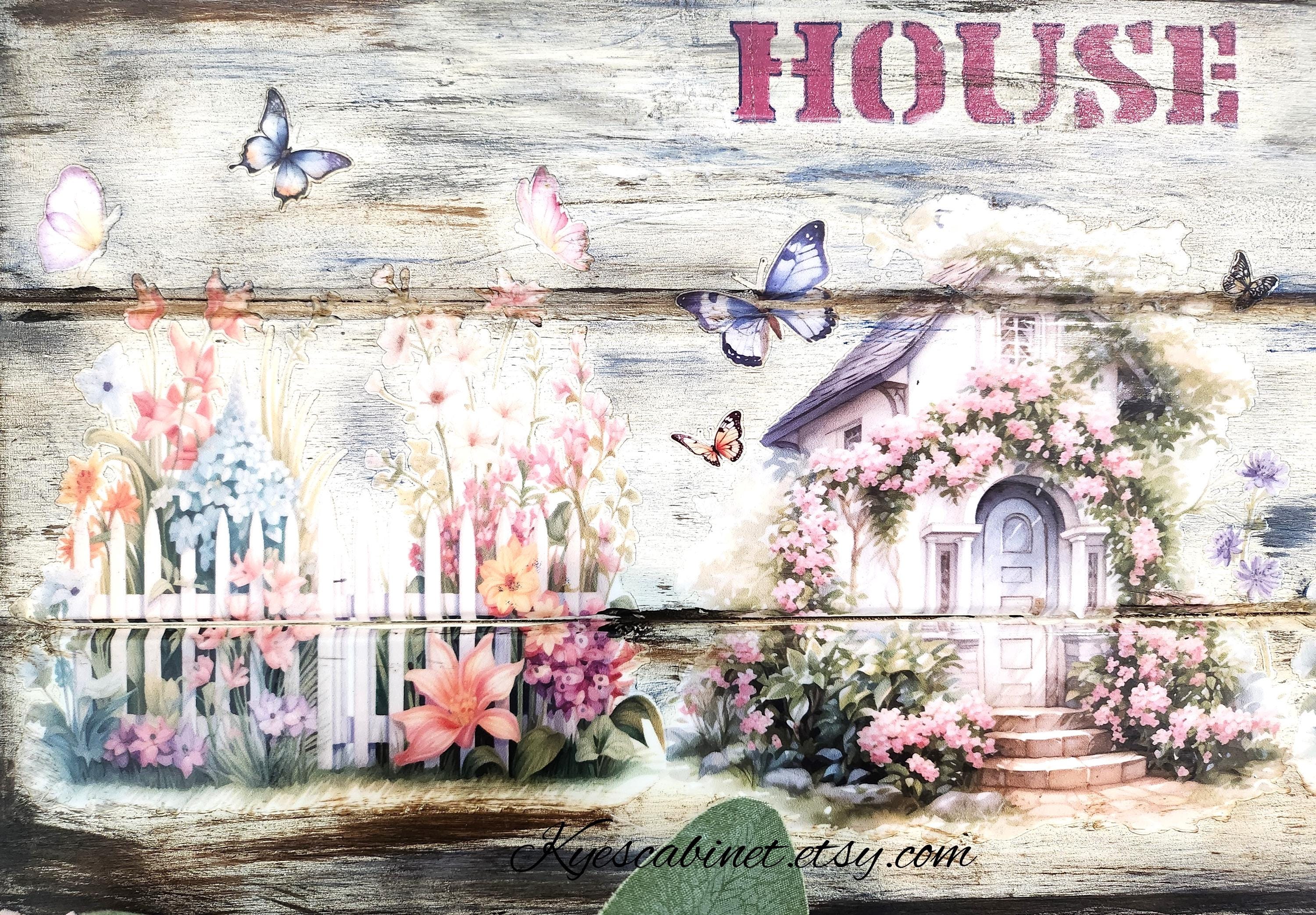 Handcrafted Country House Pallet Sign: Cottage Chic Decoupage Wall Art ...