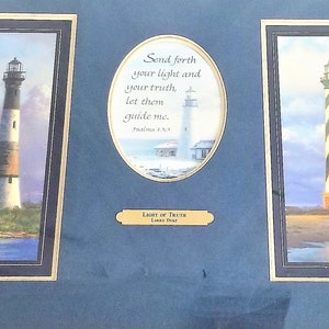 Larry Dyke "light of Truth" Framed Lithograph, Framed Three Lighthouses ...
