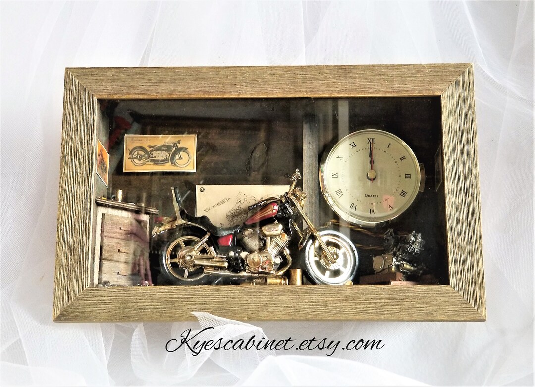 The Window Pane Curio Collection a Moment in Time Motorcycle Model by ...