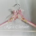 Decoupage Wedding Hanger, Pink Floral Bridal Hanger, Hand Painted ...