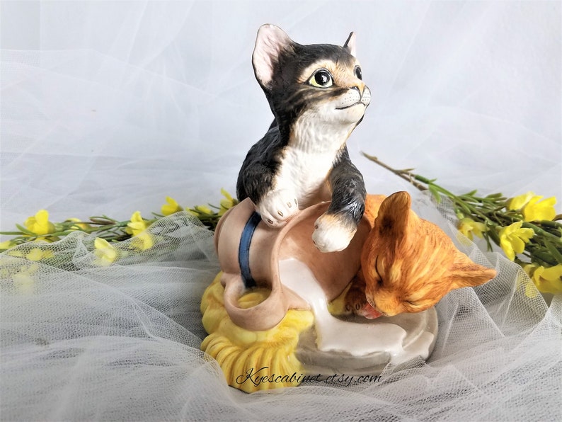 Franklin Mint Mischief Cat Figurine by Gail Ferretti Two Cats - Etsy