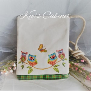 Girls Crossbody Bag With Decoupage "owl Family", Personalized Shoulder ...