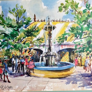 Cecile Ryden Johnson Watercolor Print: Kingston Straw Market, Gold ...