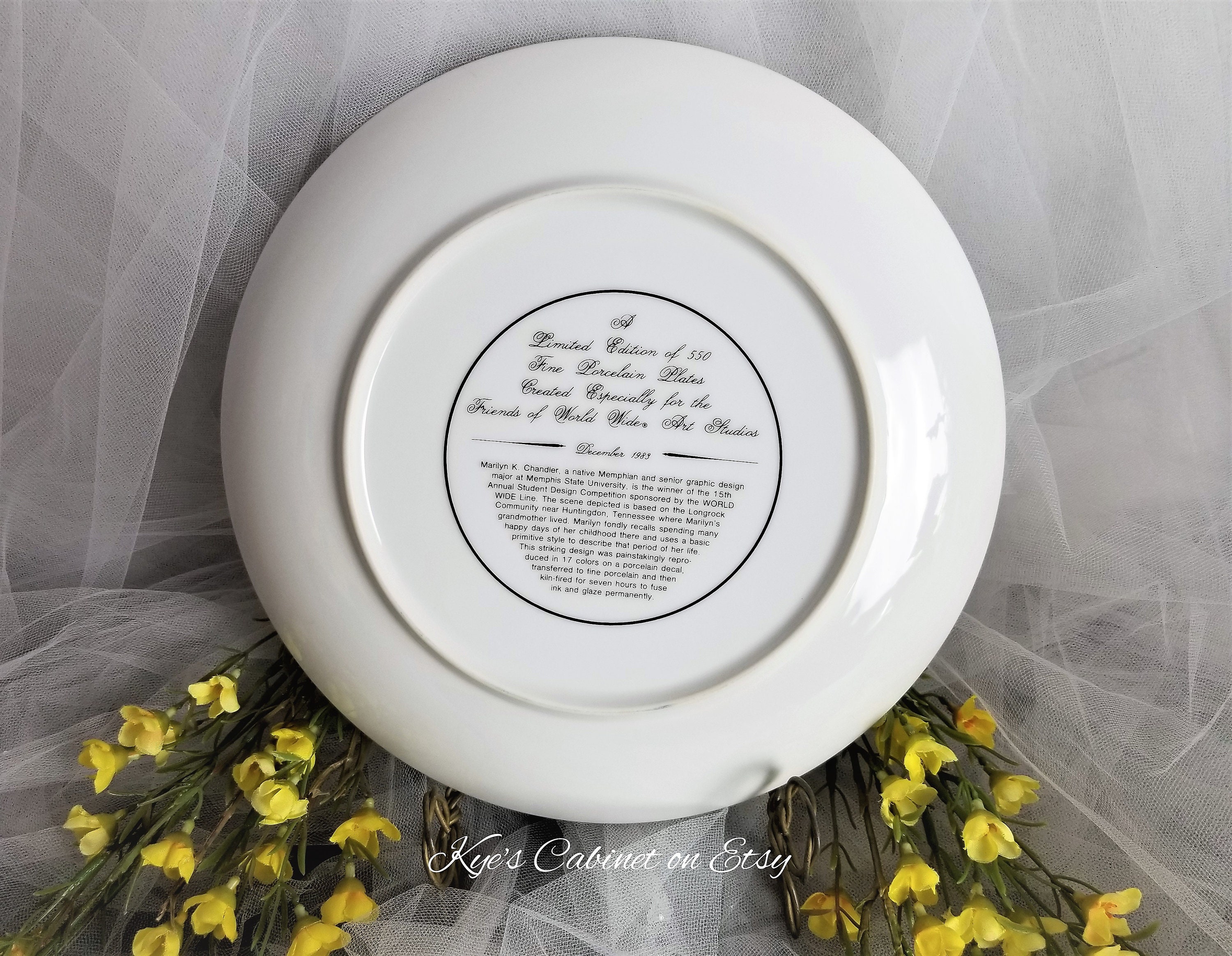 Friends of World Wide Art Studios Plate Limited Edition of | Etsy