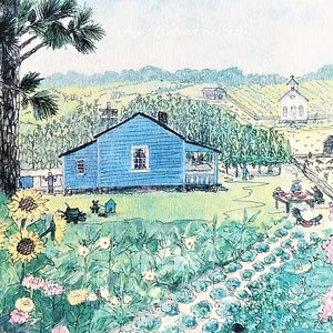 Samuel Ravenel Gaillard Watercolor Print: "summer in the Lowcountry ...