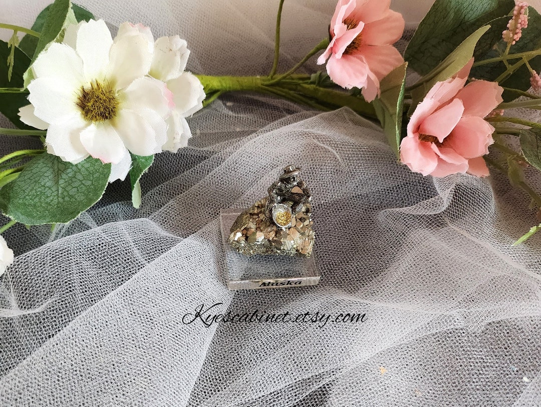 Alaska Goldminer Pewter on Pyrite, Gold Miner Pewter Figurine With Fool ...