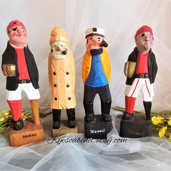 Wooden Captain Figurines - Etsy
