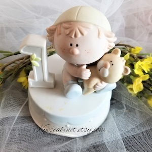 Bumpkins Figurines Music Box by Fabrizio "1st Birthday Boy", Happy ...