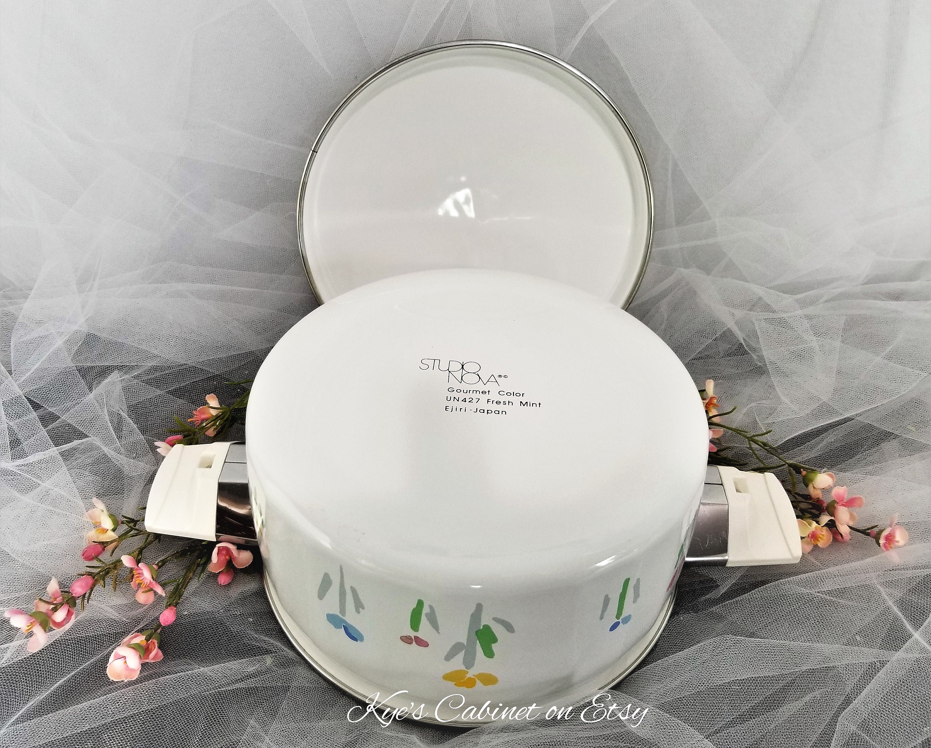 5 PC Studio Nova Fresh Mint Enamel Cookware Set Enamel Pot | Etsy