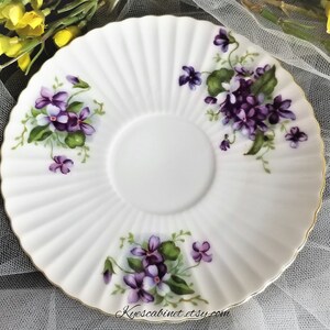 Lefton China Tea Cup and Saucer Hand Painted Violet, Violets Lefton ...