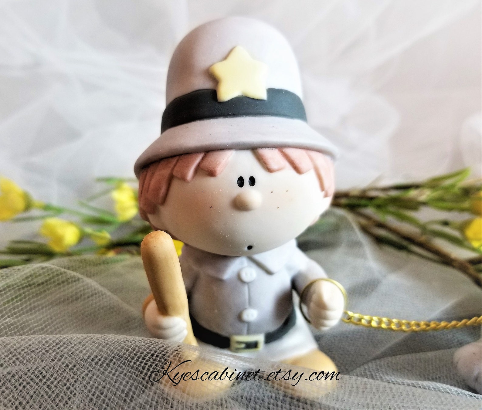 Bumpkins Figurines by Fabrizio police Officer With Dog, Cop Figurine ...