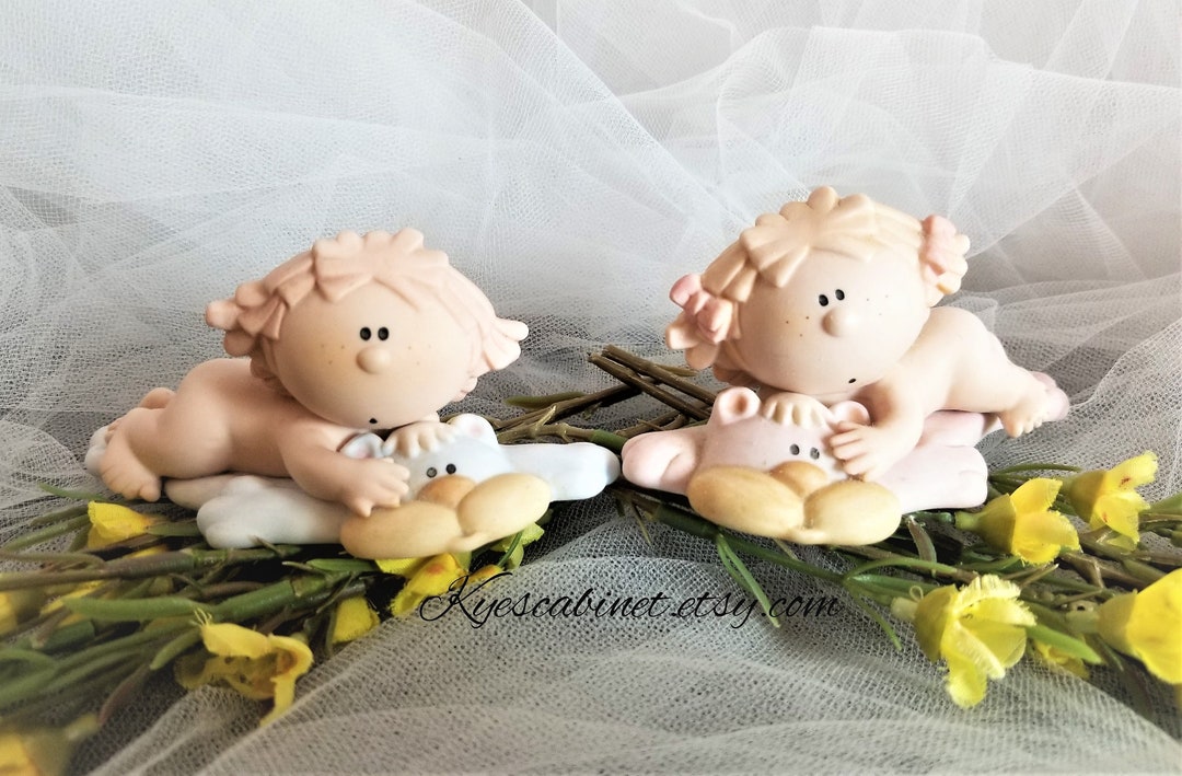 Set of Two Bumpkins Figurines by Fabrizio "baby on a Bear Rug", Baby ...