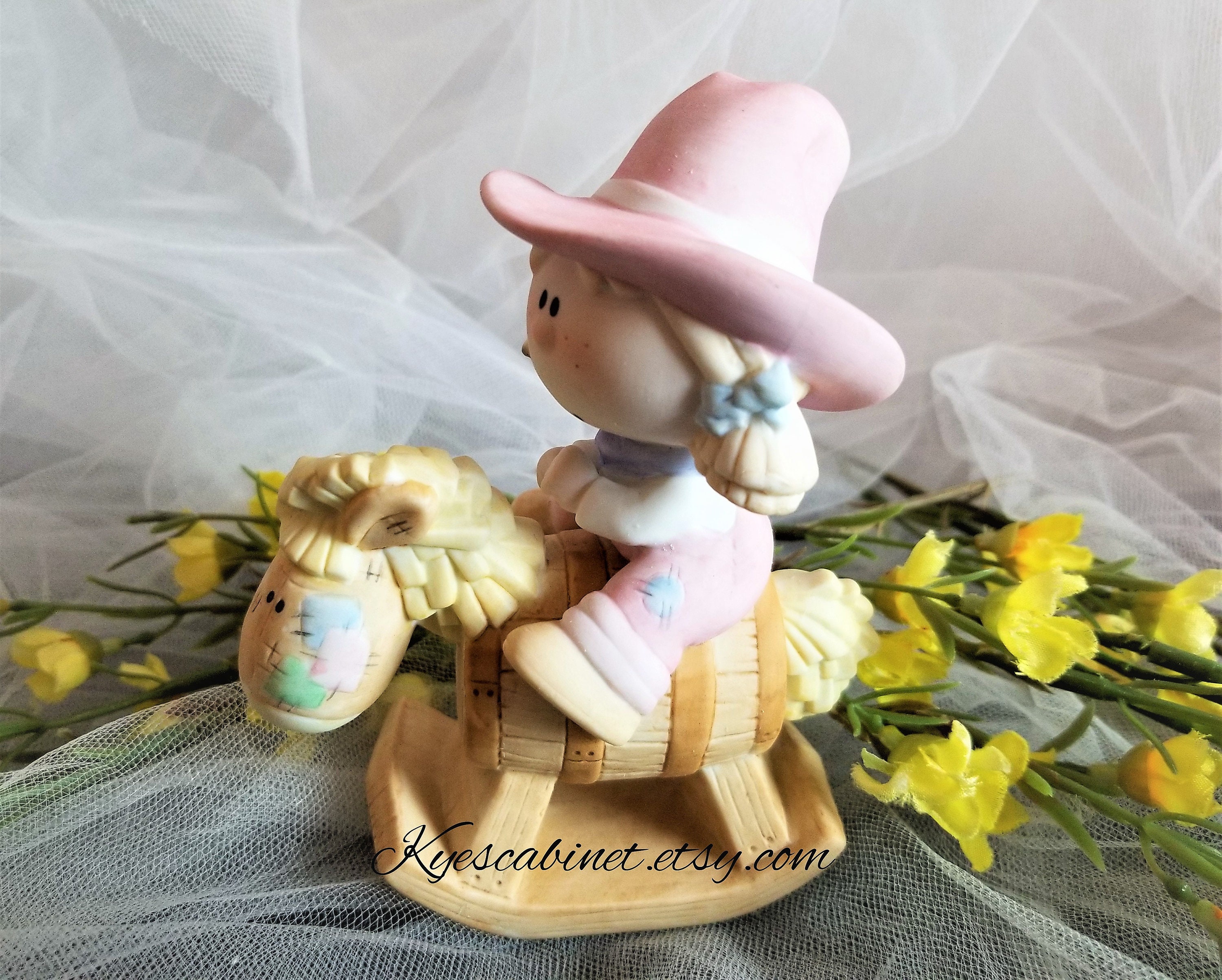 Bumpkins Figurines by Fabrizio baby Girl on Rocking - Etsy