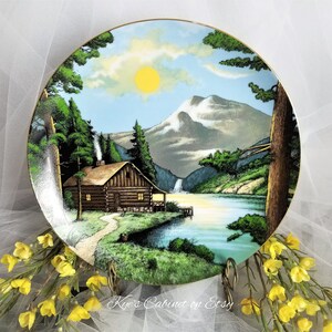 Decorated Art Plate summer Evening Sunset by - Etsy