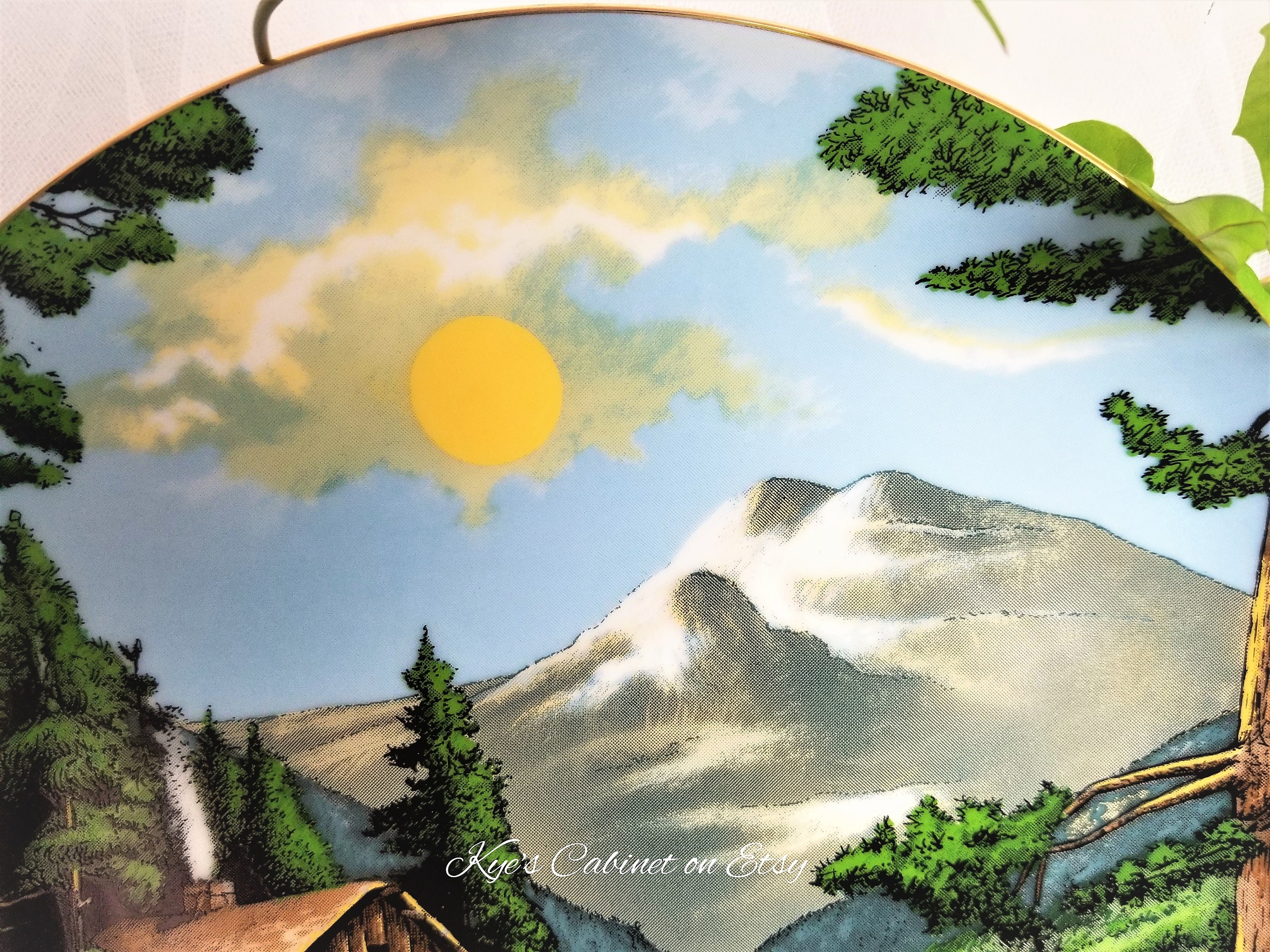 Decorated Art Plate Summer Evening Sunset by | Etsy