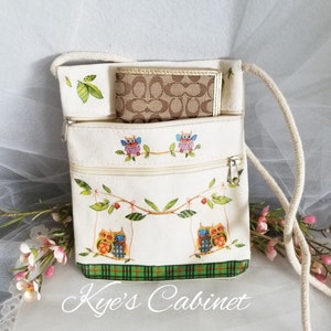 Girls Crossbody Bag With Decoupage "owl Family", Personalized Shoulder ...
