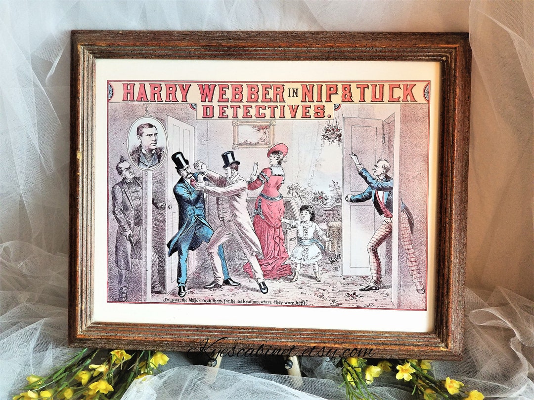 Framed Vintage Theater Poster Lithograph: Harry Webber Nip & Tuck ...