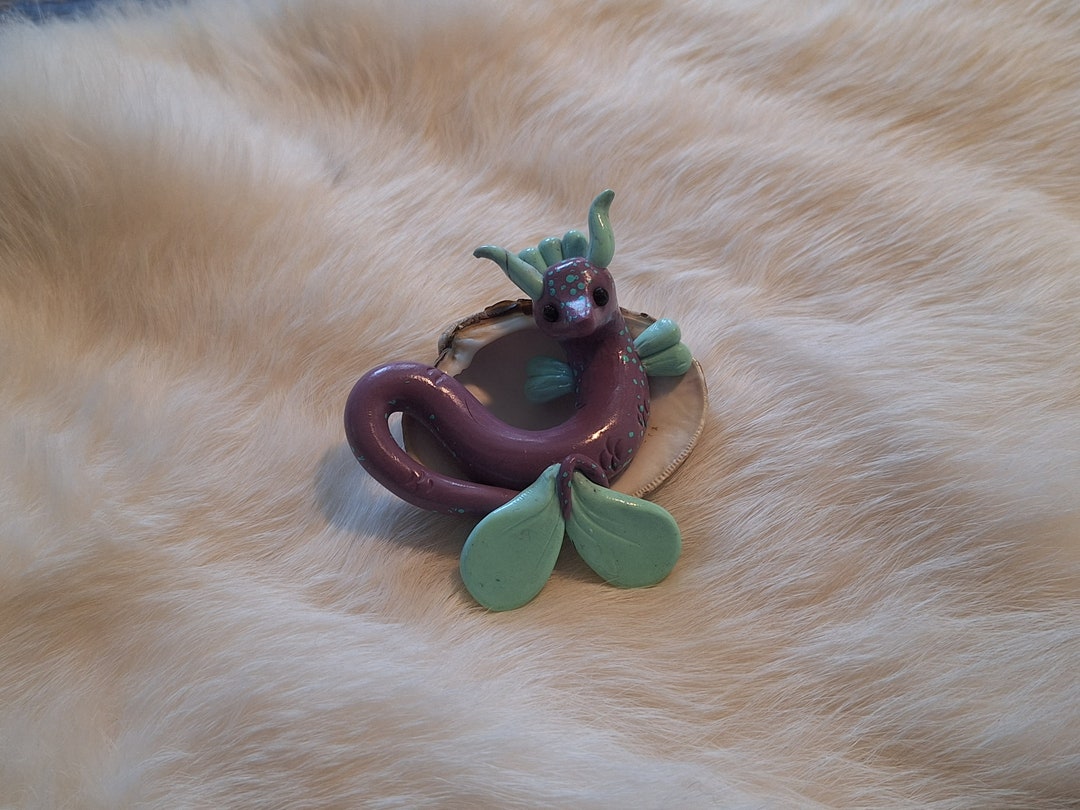 Venus Sea Dragon Figurine on Clam Shell - Etsy