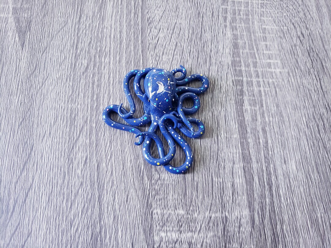 Janus, Polymer Clay Octopus Figurine - Etsy