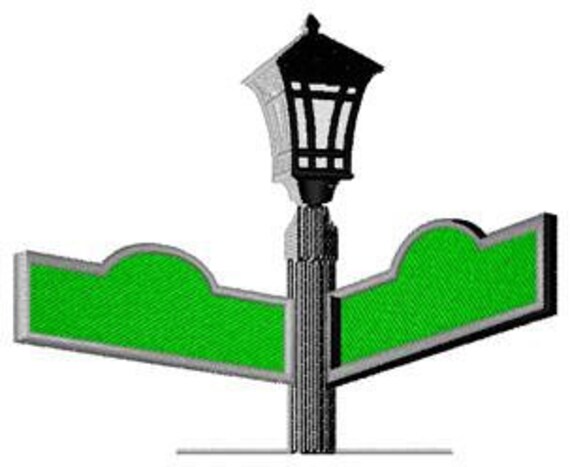 Lamp Post and Street Sign | Etsy