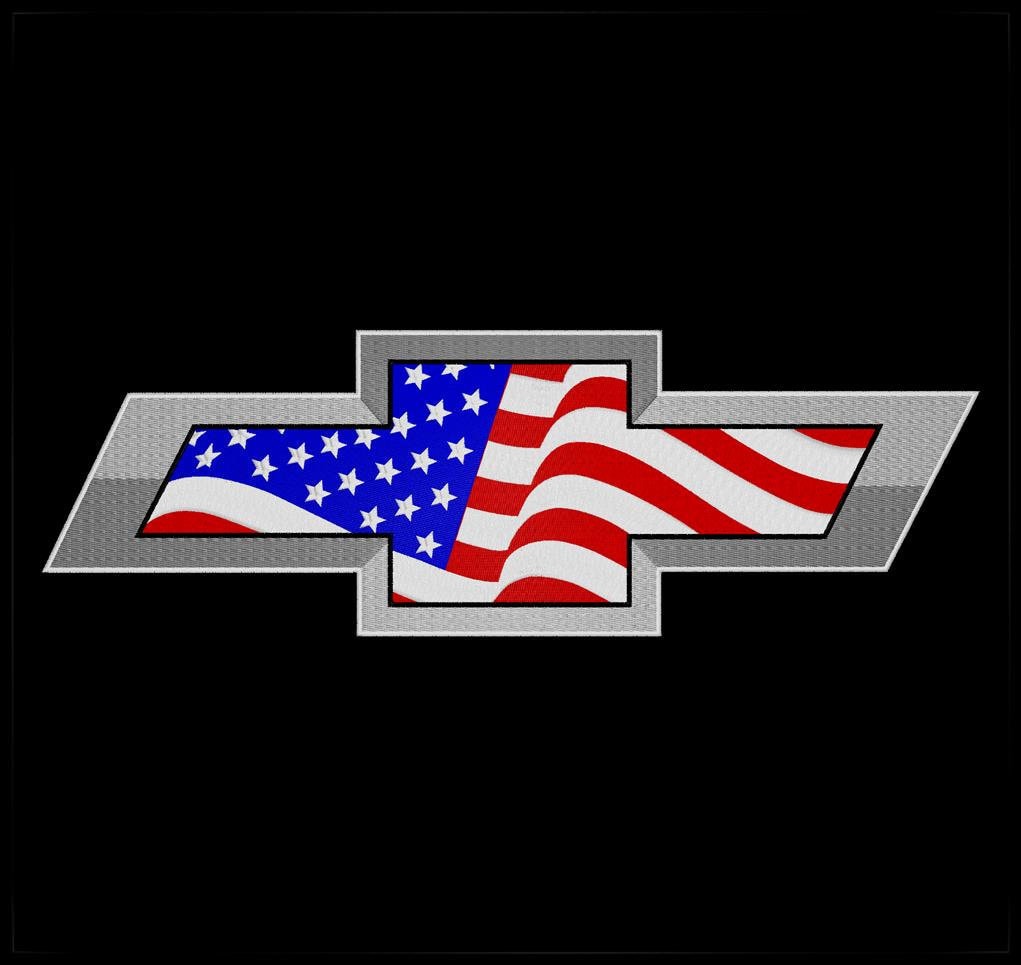 Chevy Logo With American Flag
