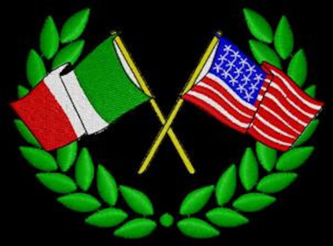 Italian American Flag Crest - Etsy