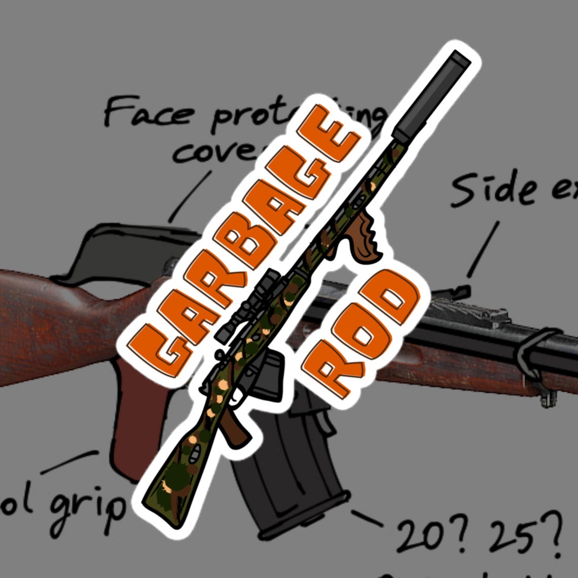 Mosin Nagant Garbage Rod Meme Vinyl Decal, Gun Sticker - Etsy