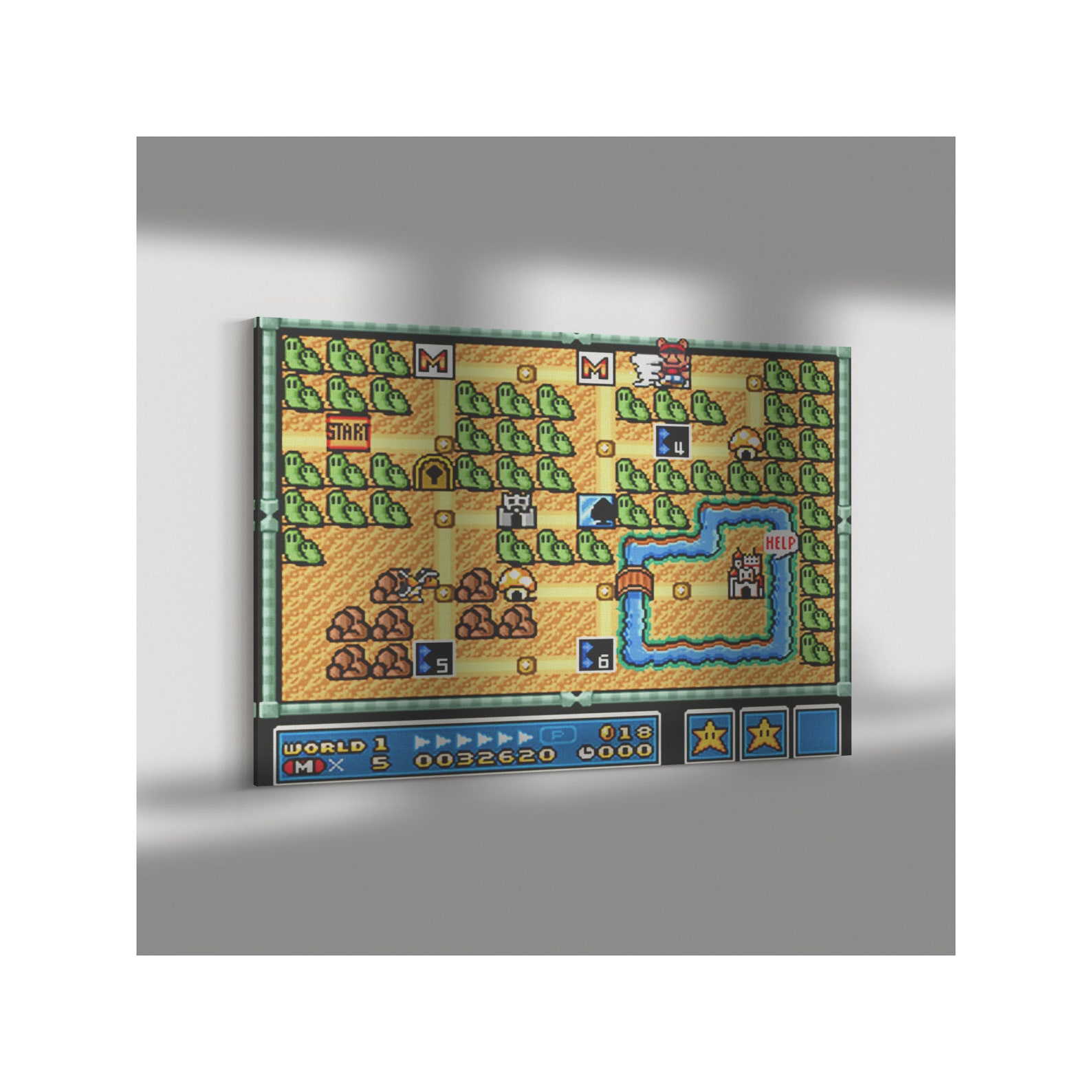Super Mario 3 Map -canvas Poster - Etsy