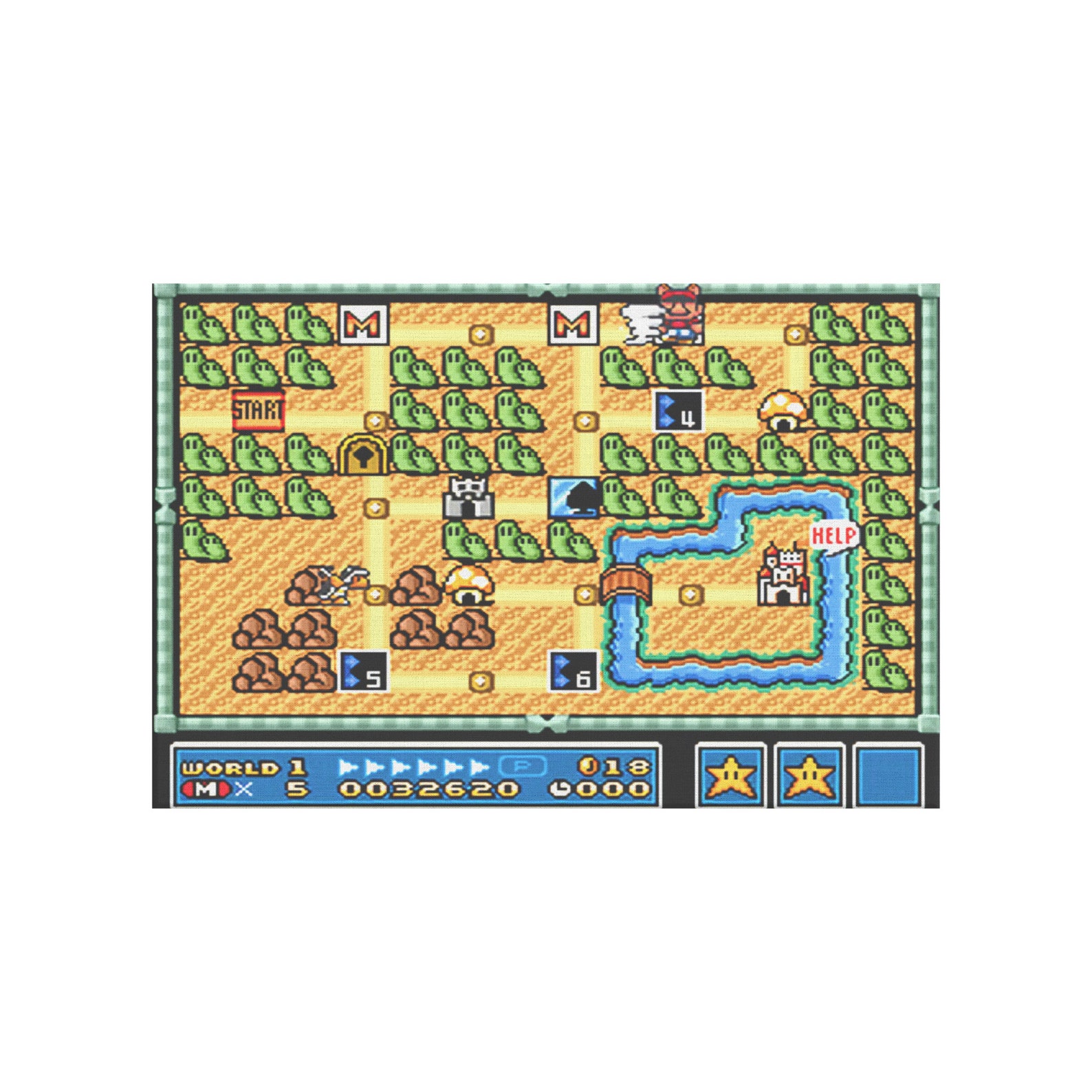 Super Mario 3 Map -canvas Poster - Etsy