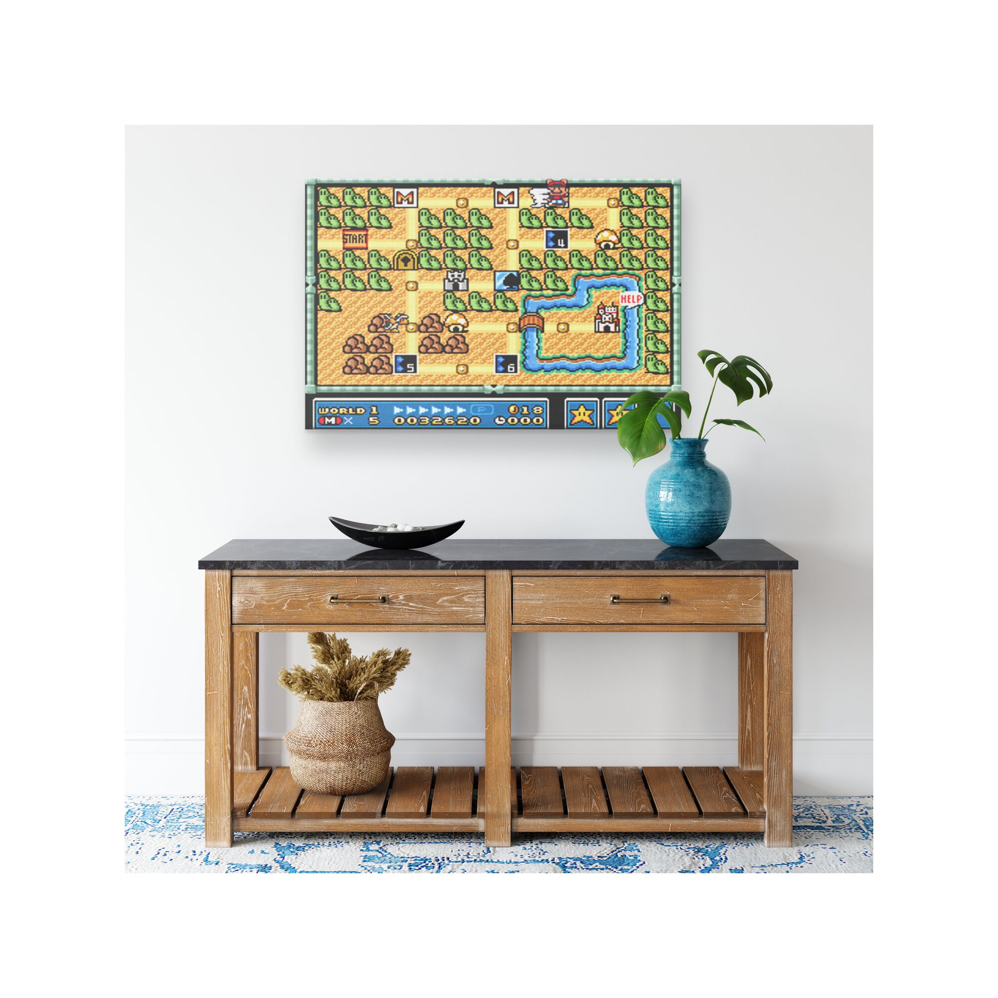 Super Mario 3 Map -canvas Poster - Etsy