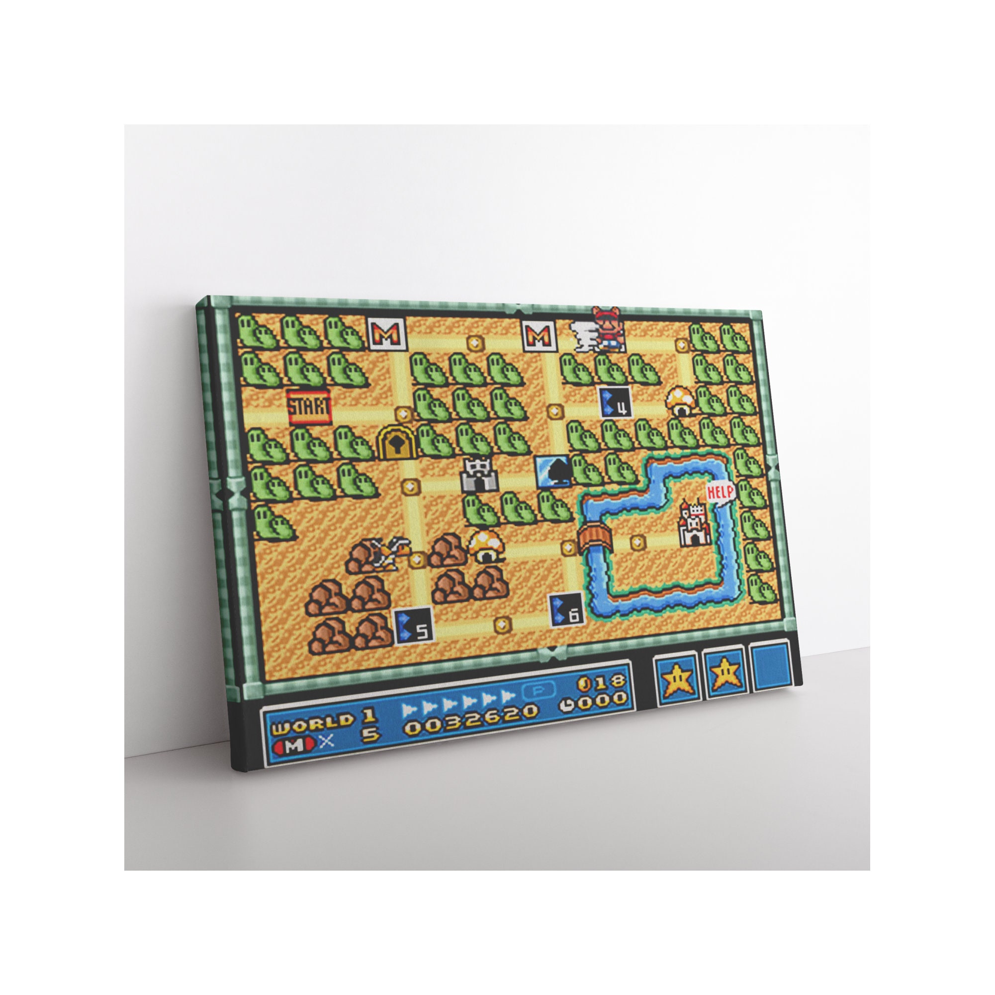 Super Mario 3 Map -canvas Poster - Etsy
