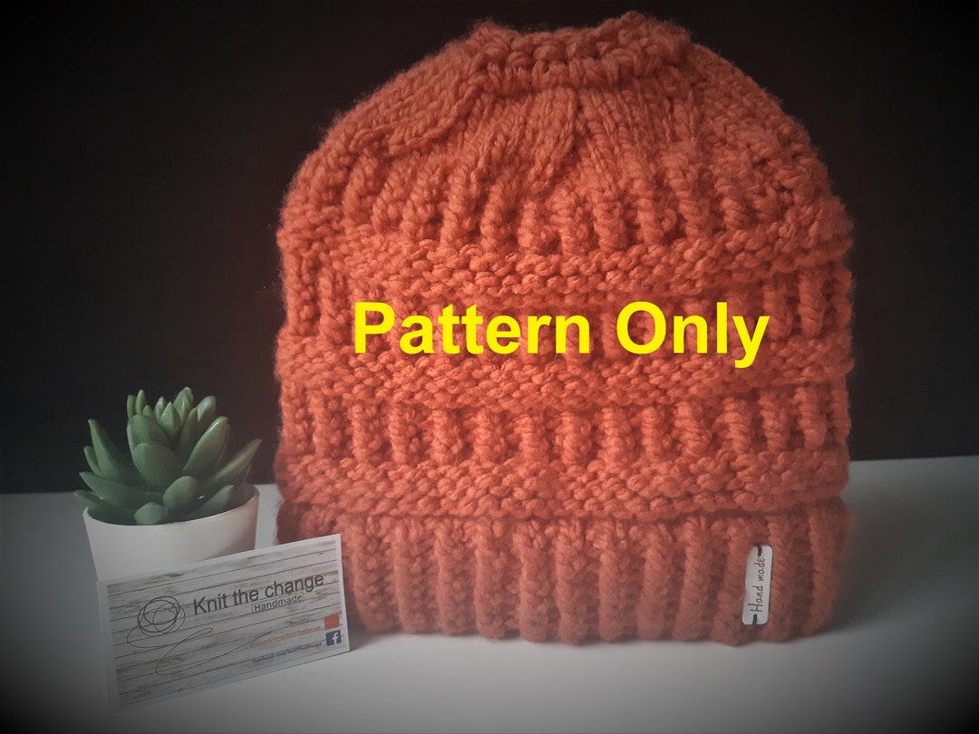 Knitting Pattern Toque for Bun and Ponytail Knit the - Etsy