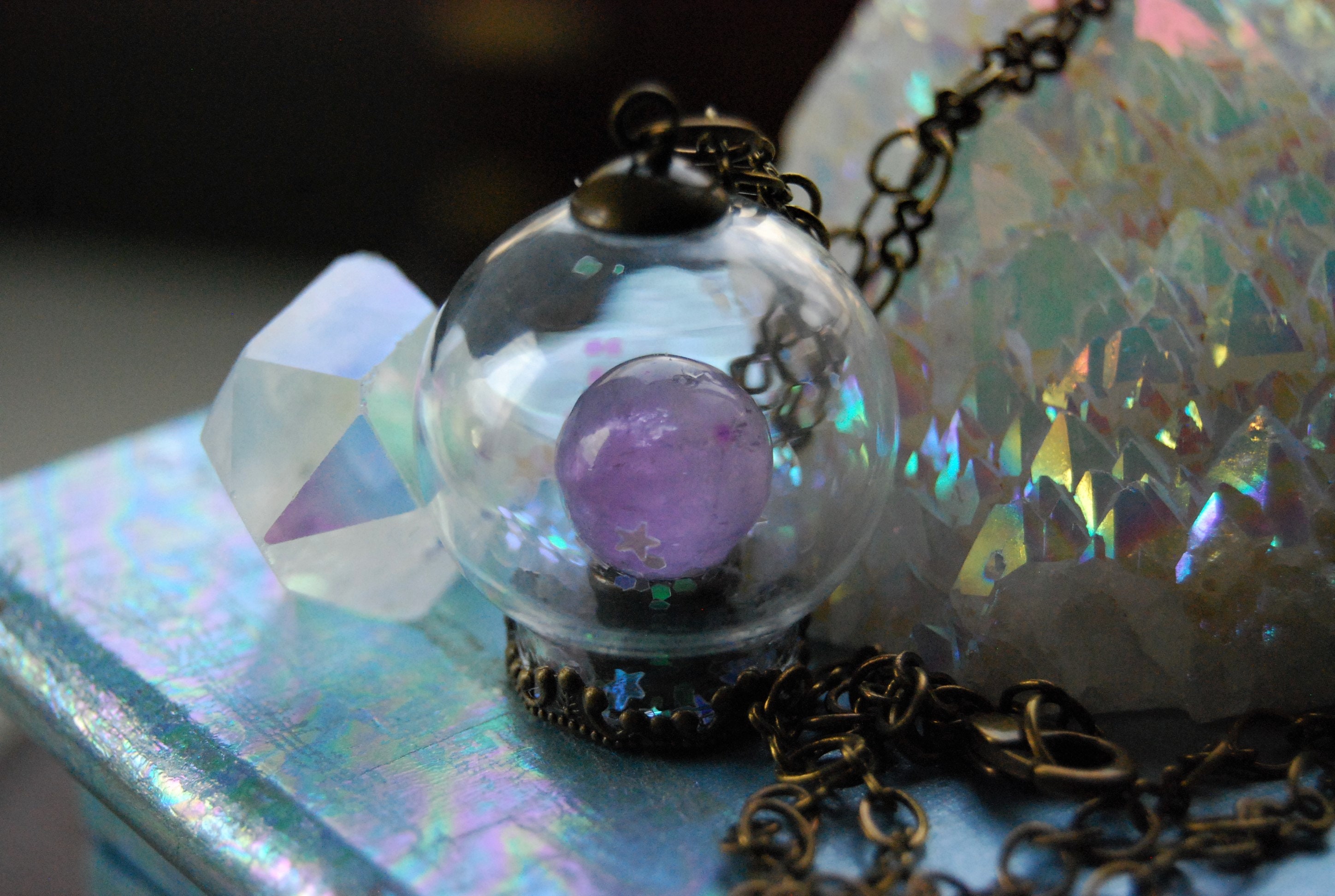 The Augury- Crystal Ball Scrying Witch Floating Stardust Fortune Teller ...