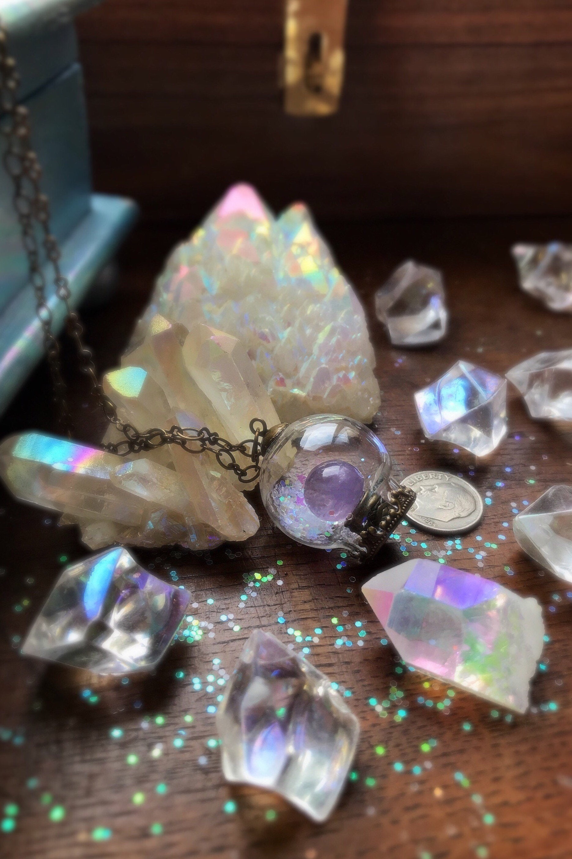 The Augury- Crystal Ball Scrying Witch Floating Stardust Fortune Teller ...