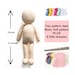Basic Doll Knitting Pattern 33cm 13 Inch Doll Body Base Worked Flat on ...