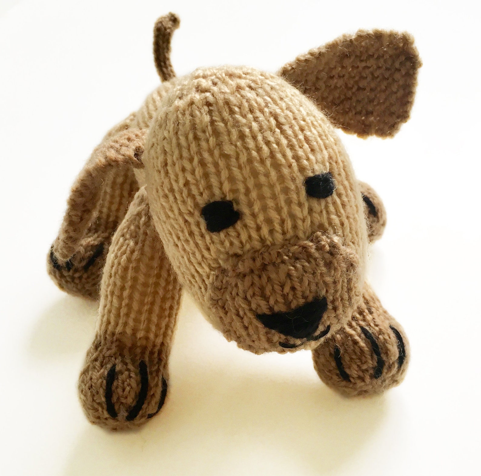 Puppy Dog Knitting Pattern Worked Flat on 2 Needles PDF - Etsy