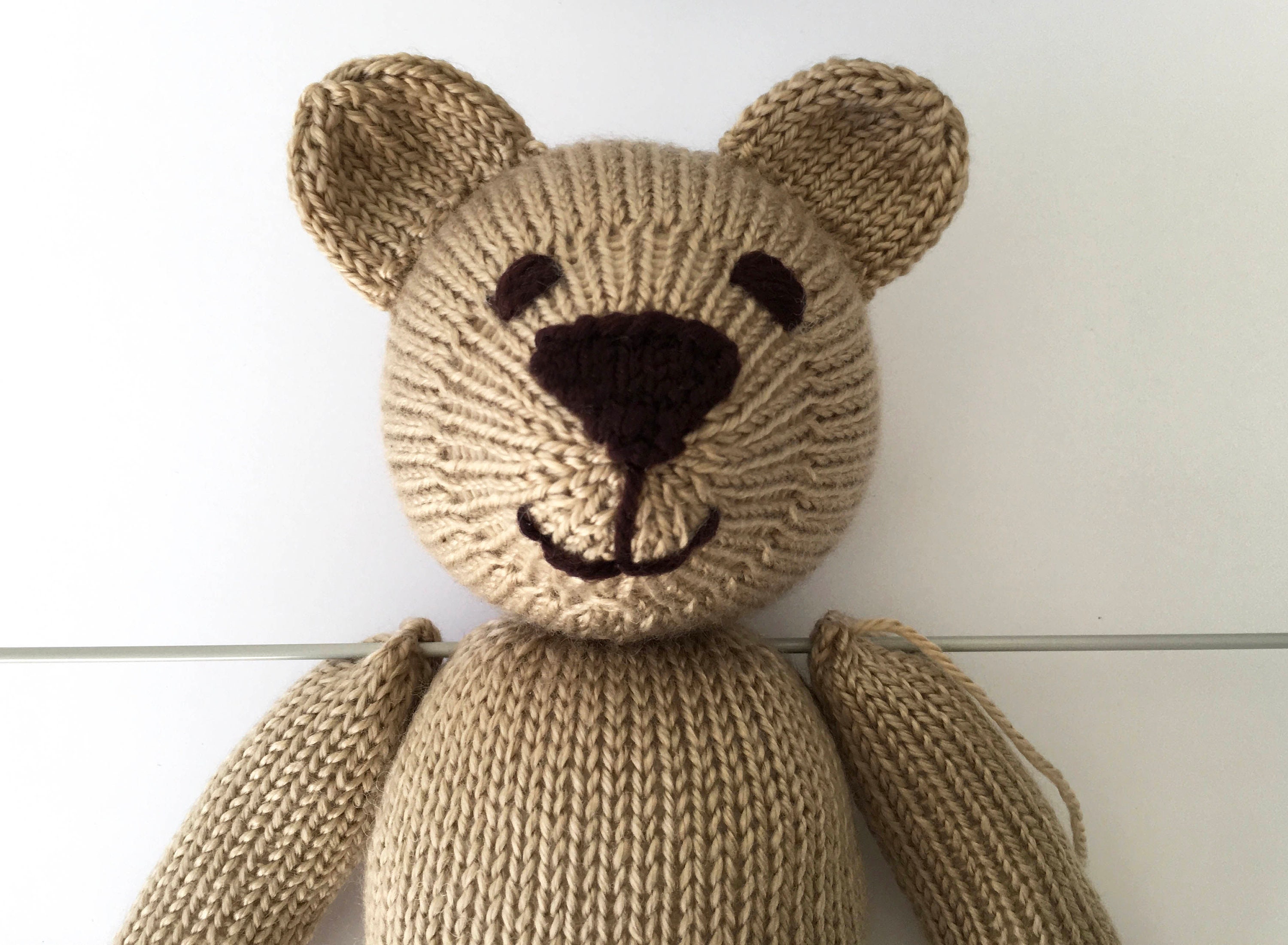 Basic Teddy Bear Knitting Pattern 33cm 13 Inch Easy to Make - Etsy ...