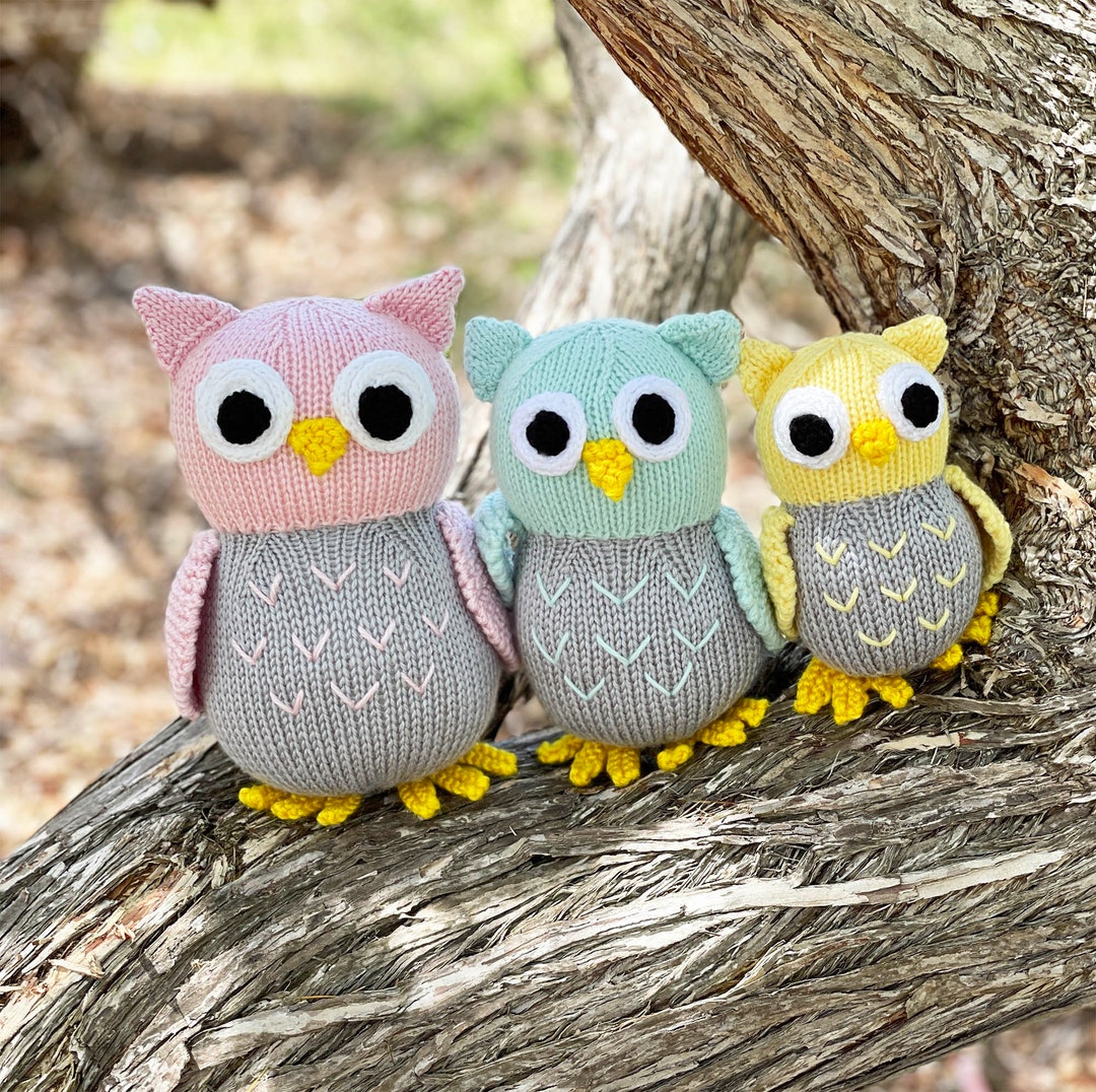 Owl Family Knitting Pattern: Knit Bird Soft Toy (PDF Download) - Etsy