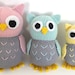 Owl Family Knitting Pattern Knitted Owls PDF Owls Soft Toy Owls Baby ...