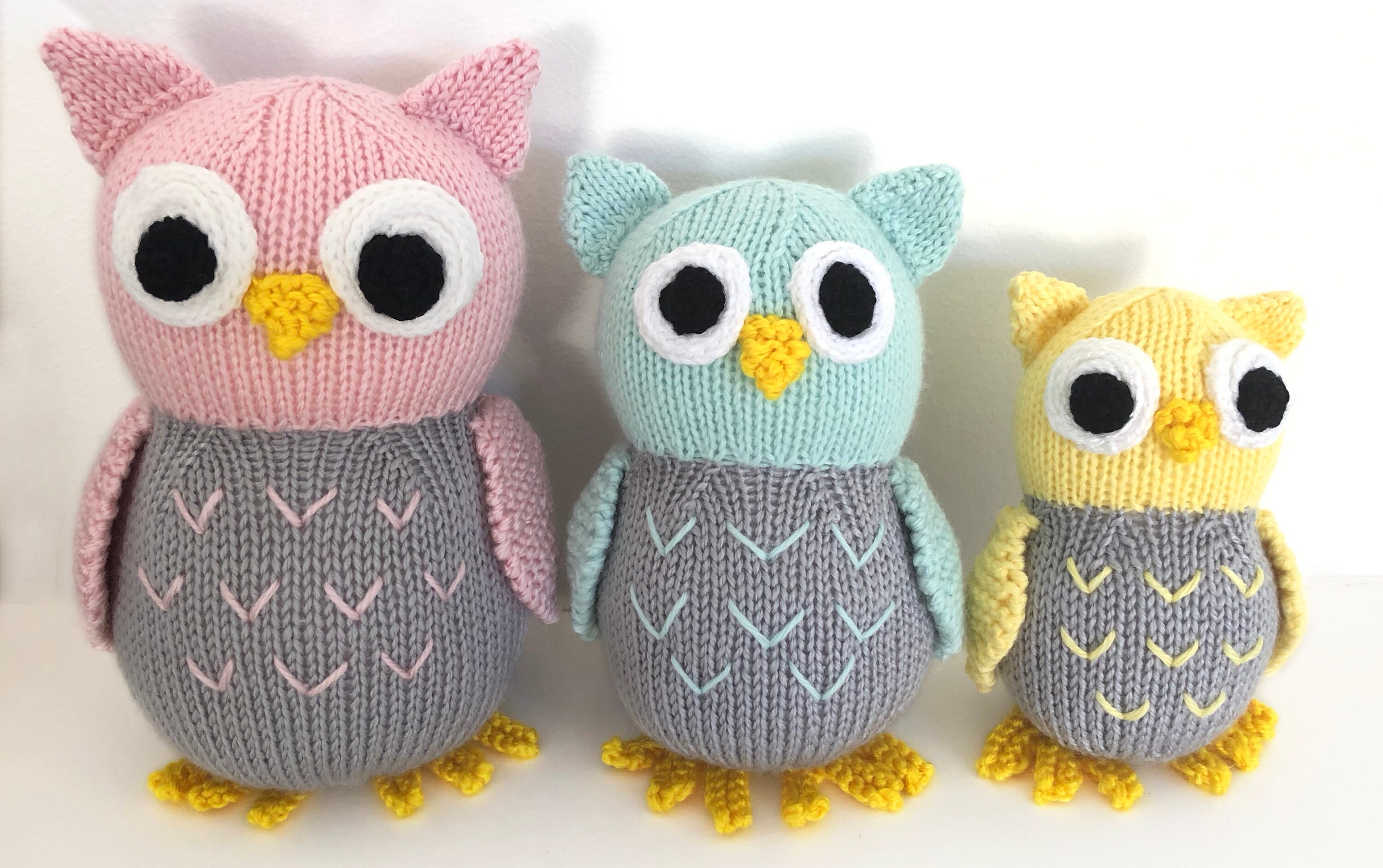 Owl Family Knitting Pattern Knitted Owls PDF Amigurumi Owls | Etsy ...
