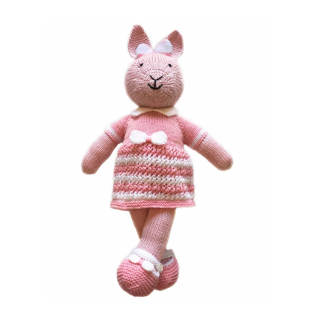 Daisy Bunny Rabbit Knitting Pattern 43cm (17 Inch) Worked Flat on Two ...