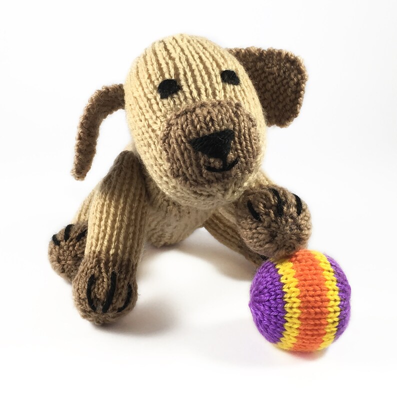 Puppy Dog Knitting Pattern Worked Flat on 2 Needles PDF - Etsy