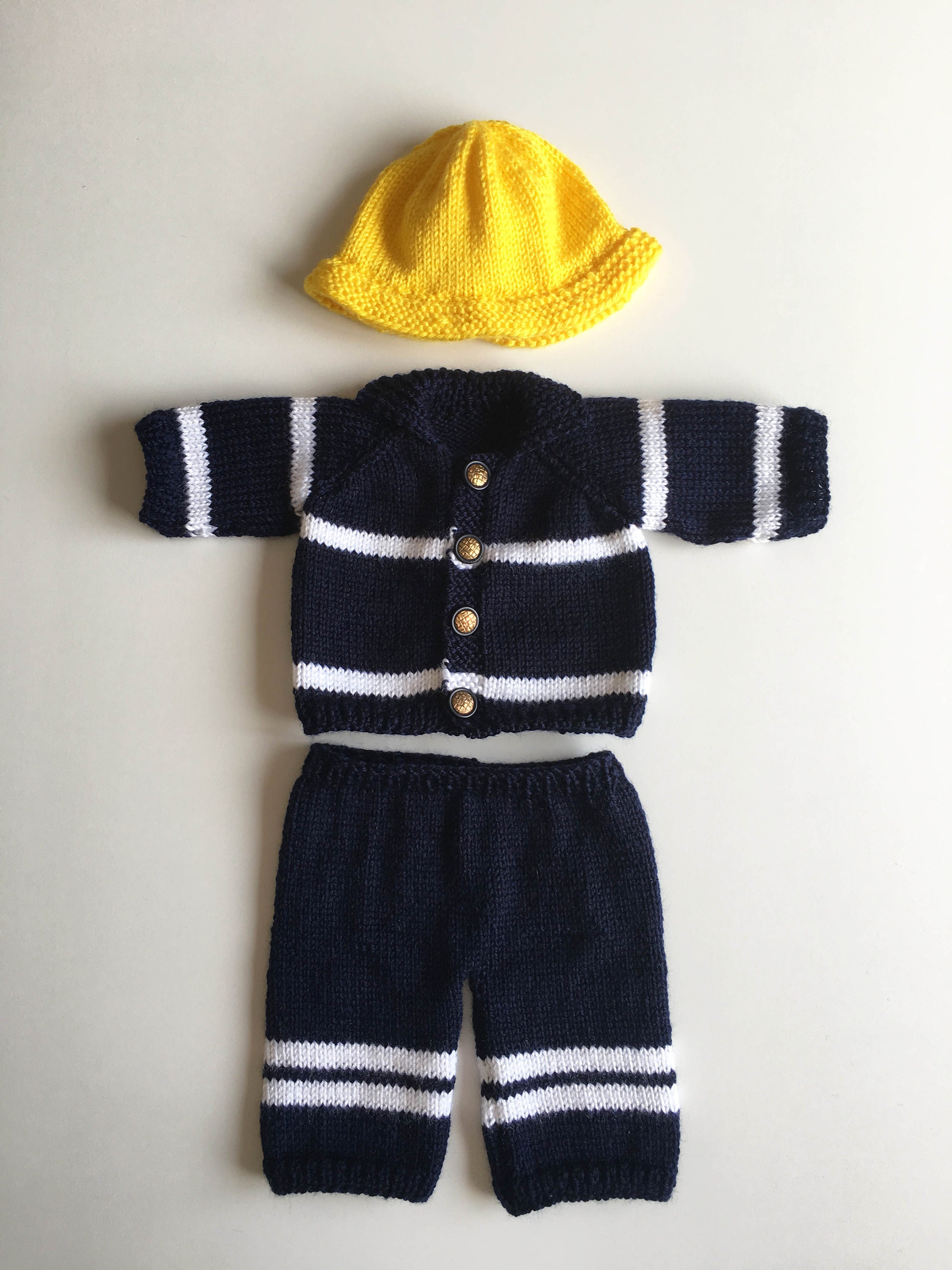 Firefighter Teddy Knitting Pattern for Teddy Bears or Dolls to | Etsy