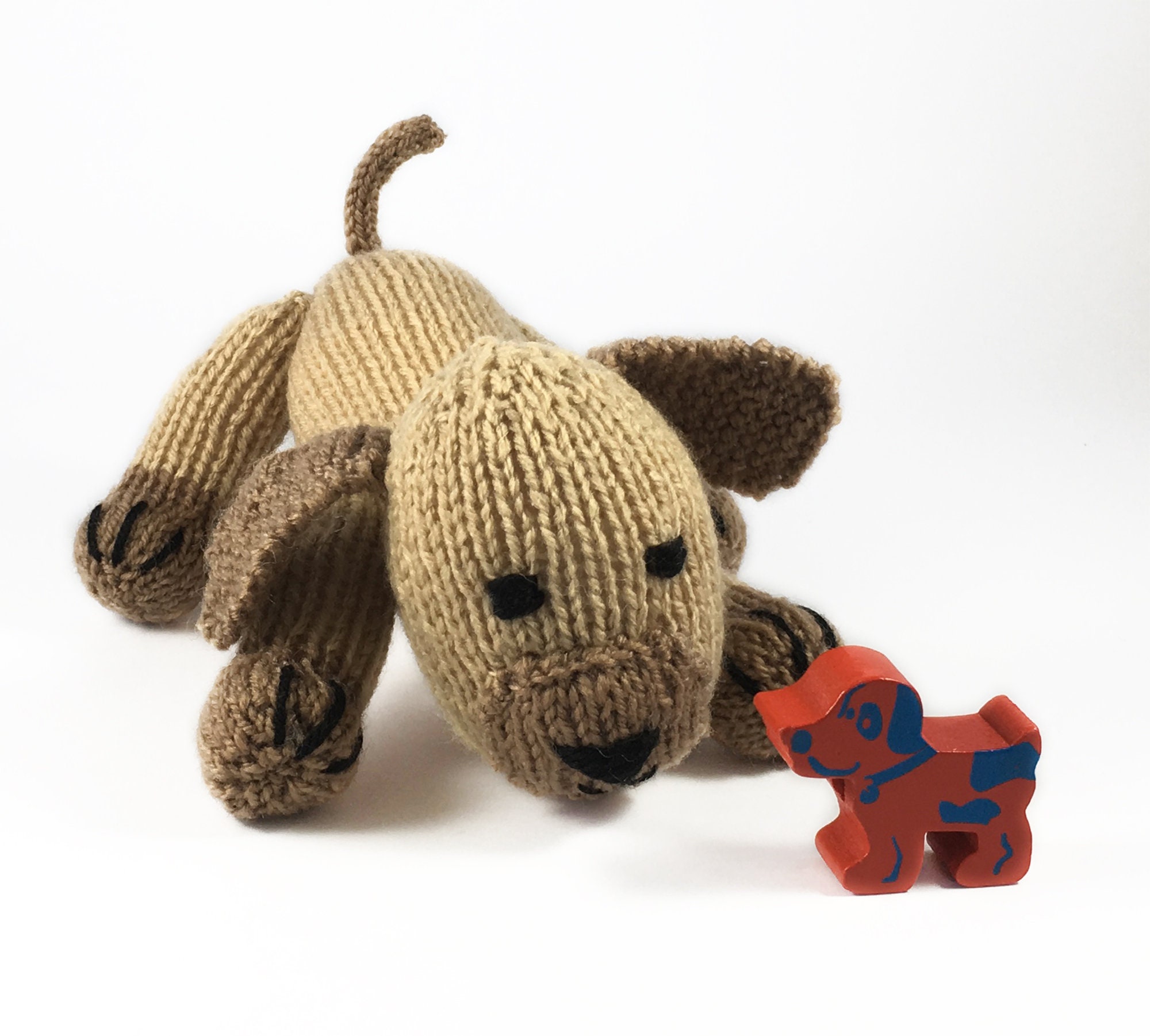 Puppy Dog Knitting Pattern Worked Flat on 2 Needles PDF - Etsy